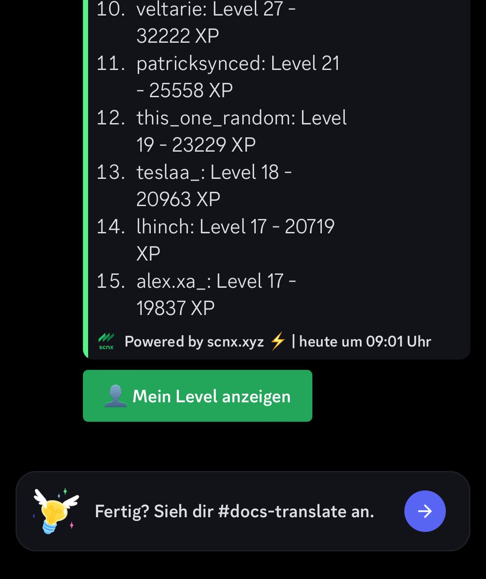 Wie du ein gutes Levelsystem mit SCNX auf deinem Server einrichtest